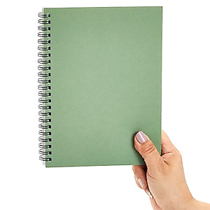 5 Pack Lined Spiral Bound Journal Bulk Set for Students, Kraft Hardcover 6x8 Notebook Refill in 5 Colors, 60 Sheets / 120 Pages