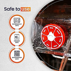 Dately Food Storage Planner | Save the Date for Leftovers | Meal Prep Planning Indicator for Kitchen Food Containers, Snacks and Food Freshness, 8 PK