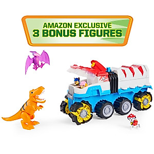 Paw Patrol, Dino Patroller Motorized Vehicle with 3 Exclusive Bonus Action Figures and 2 Dinosaur Toys (Amazon Exclusive), Kids Toys for Ages 3 and up