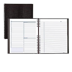 NotePro Undated Daily Planner, Black, 200 Pages,10 3/4 x 8-1/2 Inches