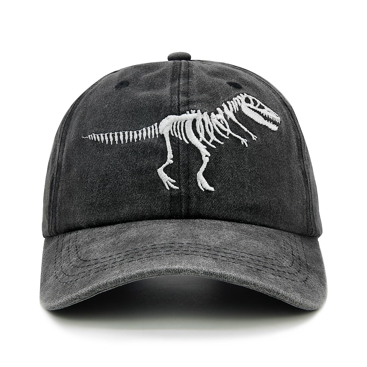 LOKIDVE Dinosaur Hat Embroidered T Rex Skeleton Baseball Cap for Men Big Boys