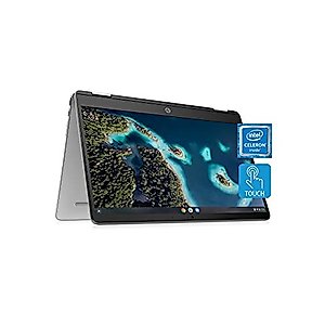 HP Chromebook x360 14a Laptop - Dual Core Intel Celeron N4020 - 4 GB RAM - 32 GB eMMC Storage - 14-inch HD Touchscreen - Google Chrome OS - Lightweight and Long Battery Life (14a-ca0010nr, 2020)