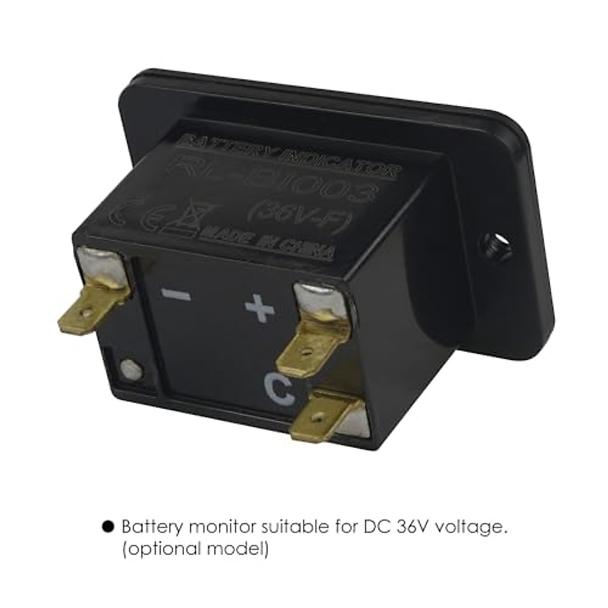 Jayron Lead Acid Battery Indicator Meter Gauge/Waterproof Battery Capacity Meter,Universal LCD Digital Battery Discharge Alert,Use for Golf Cart,Fork Lifts,Star Car,Club Car (36V)