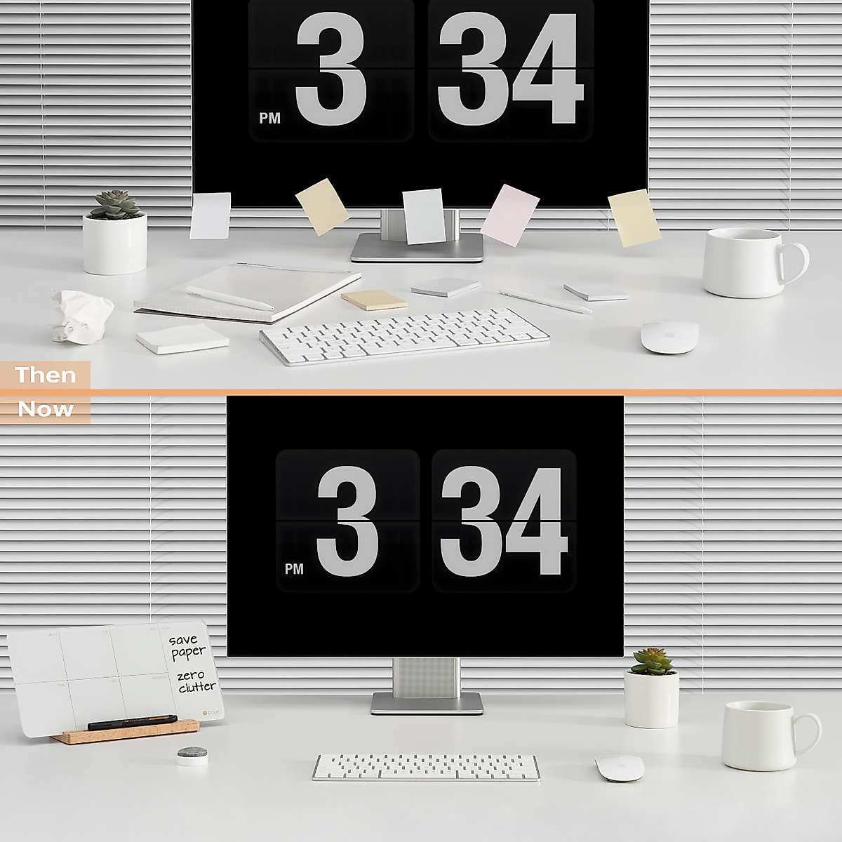 Desktop Glass Weekly Planner Whiteboard with Detachable Wood Stand,Small Portable Dry Erase Calendar to Do List White Board 12x6" for Office, Home, Schools, Marker&Eraser Included, Yeoux