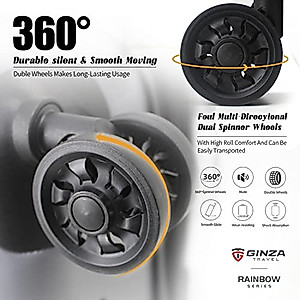 GinzaTravel Luggage Sets 3-Piece Expandable Suitcases with 4 Wheels PC+ABS Durable Hardside Luggage sets TSA lock(Gray, 3-Piece Set(20"/24"/28"))