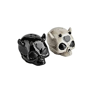 Killstar Ashmedai Salt & Pepper Shakers Skull Devil Horns Goth Spooky