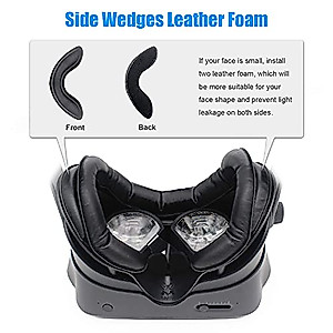 AMVR VR Headset Display Stand and Controllers Holder,Facial Interface Bracket & PU Leather Foam Face Cover Pad Replacement Comfort Set for Valve Index Headset (VR Stand + Face Cover)
