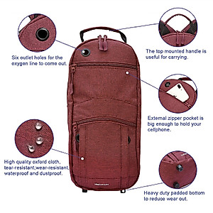 Healvaluefit Oxygen Tank Backpack O2 Cylinder Carrying Holder Bag Fit Size M4/A, M6/B, M9/C, M2, ML6 -Red (not for The D Oxygen Tank)