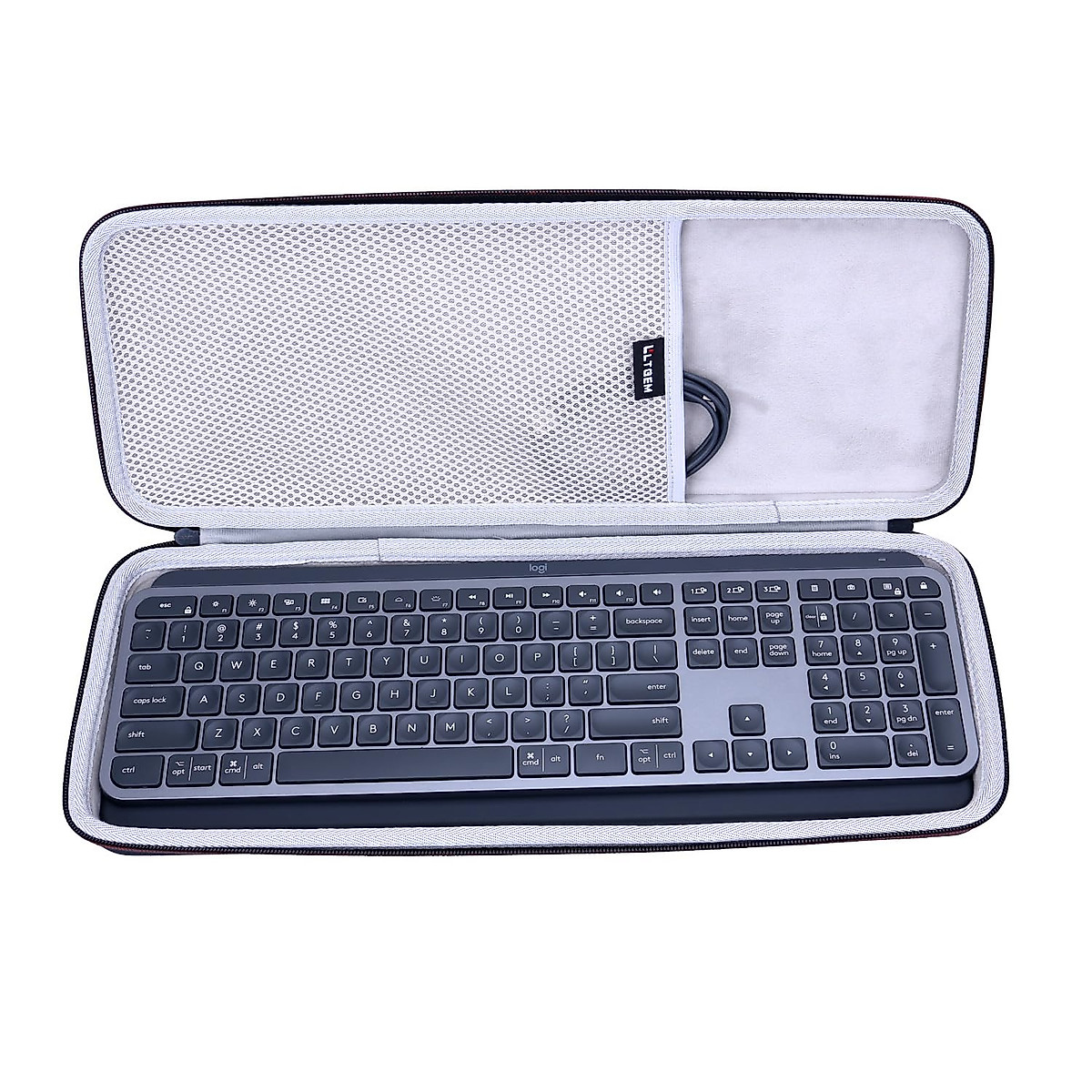LTGEM Case Compatible with Logitech MX Keys S/MX Mechanical/MX Keys Wireless Keyboard(Inside: 17.1"x6"x1.1"), Case Only
