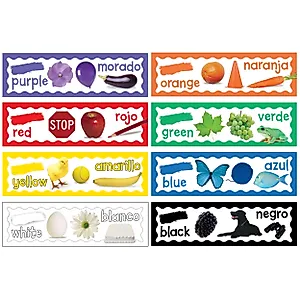 Eureka Back to School Classroom Decorations for Learning Colors, 6.5''x 0.1''x 26'', 8 pc