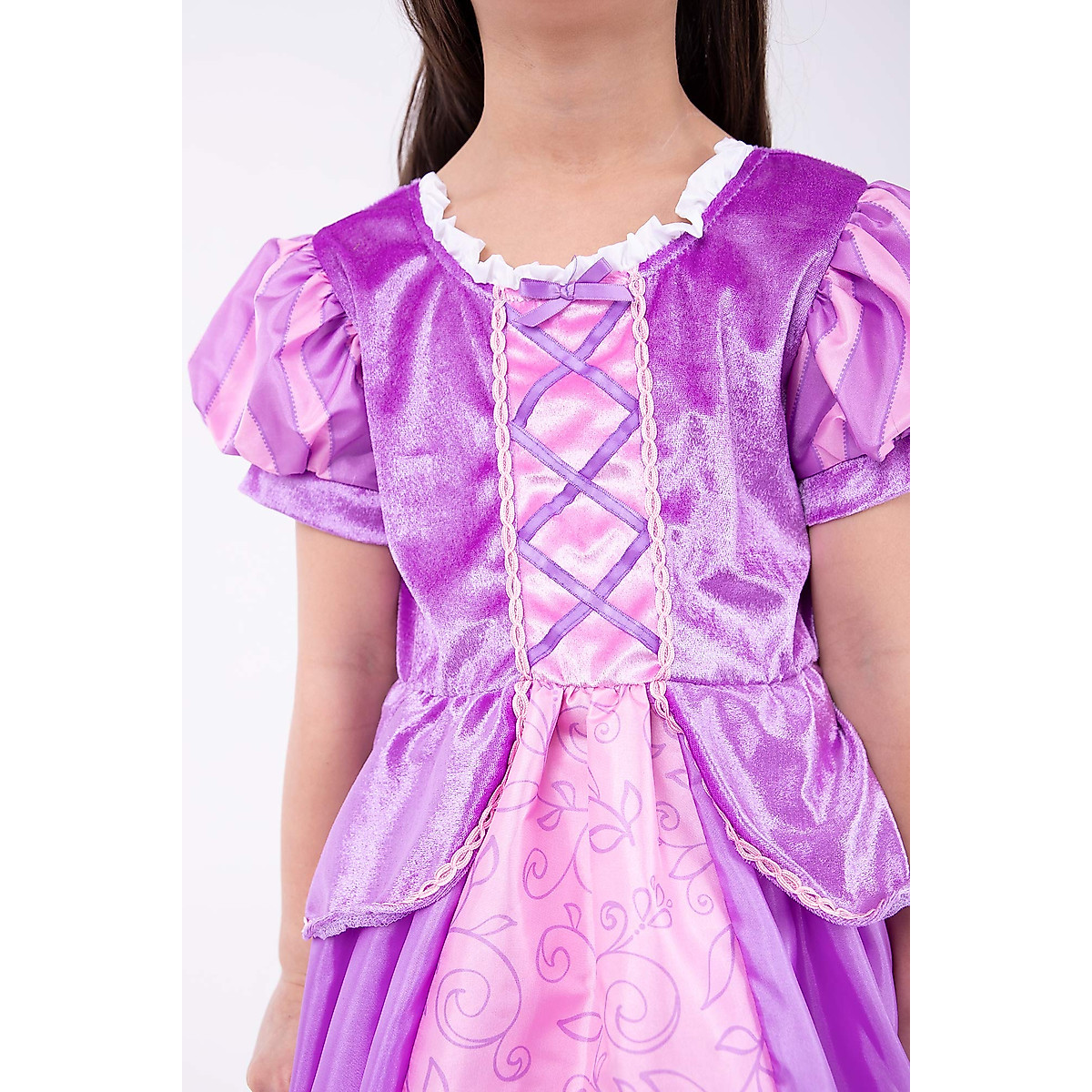 Little Adventures Rapunzel Princess Dress Up Costume (Medium Age 3-5) - Machine Washable Child Pretend Play and Party Dress with No Glitter