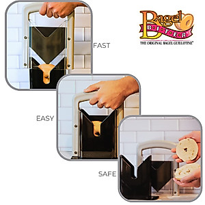 The Original Bagel Guillotine - Commercial Bagel Biter PRO - Model 7800 - BPA Free - NSF Approved - Dishwasher Safe - Made in USA