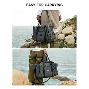 RUNHOOD Carrying Case Bag for Portable Power Station RALLYE 600 Mini Series, Rallye 600/600 Pro/Plus/Max, Rallye 1200 Plus/Pro Series - Gary (Power Station Not Included)