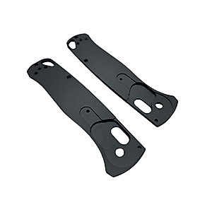 August Engineering Sunburst Scales For Benchmade Bugout Folding Knife 535 Precision Machined 6061 Aluminum Anodized Finish (Gunmetal)