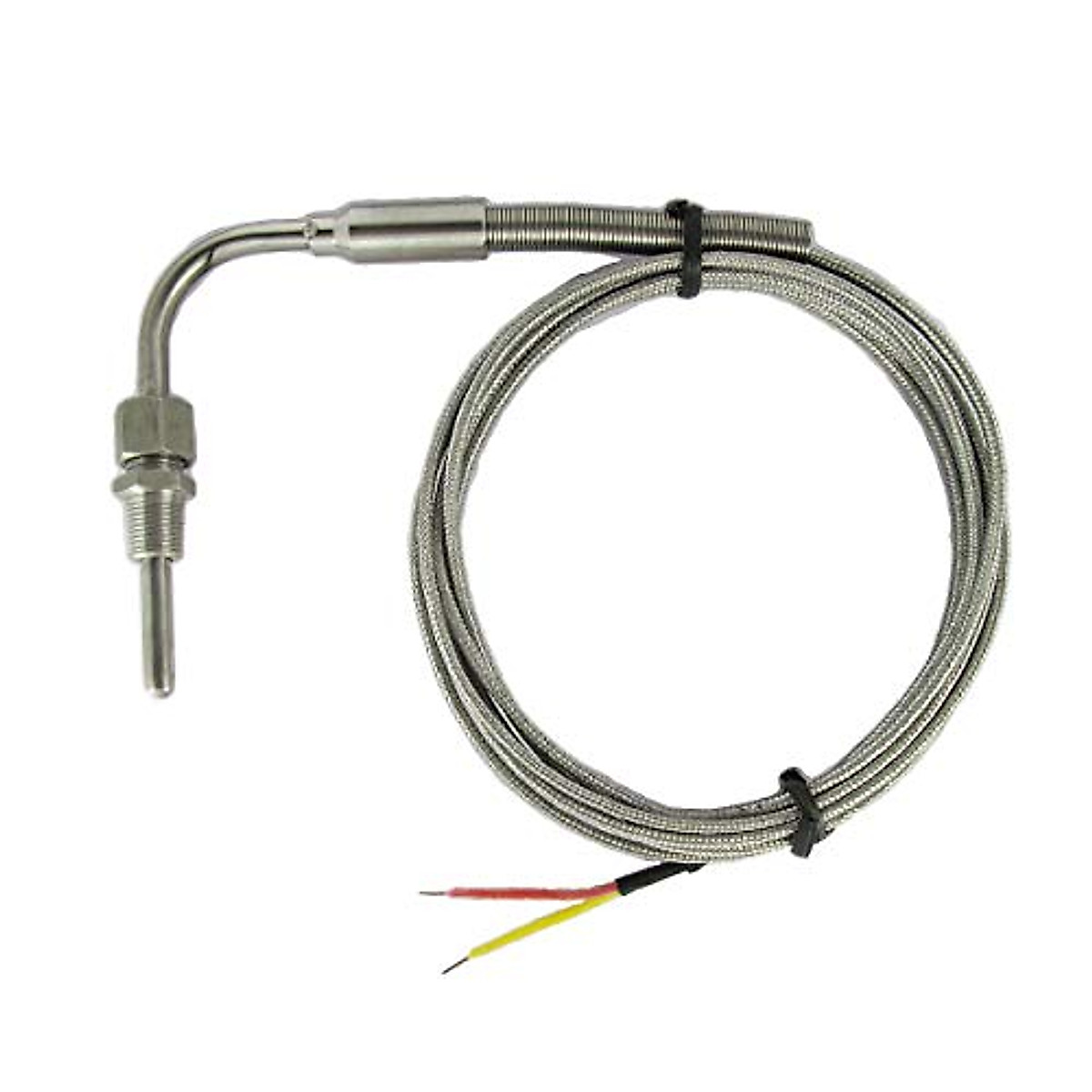 DTC EGT Sensors and Gauge (Red LED) for Exhaust Temperature Sensors with Weld Bund Combo Kit (Fahrenheit)