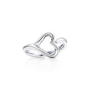 JewelryGift 925 Sterling Silver Open Heart Ring Simple and Beautiful Perfect for Special Occasion Wear Wedding Gift for Men and Women Ring Size: 7