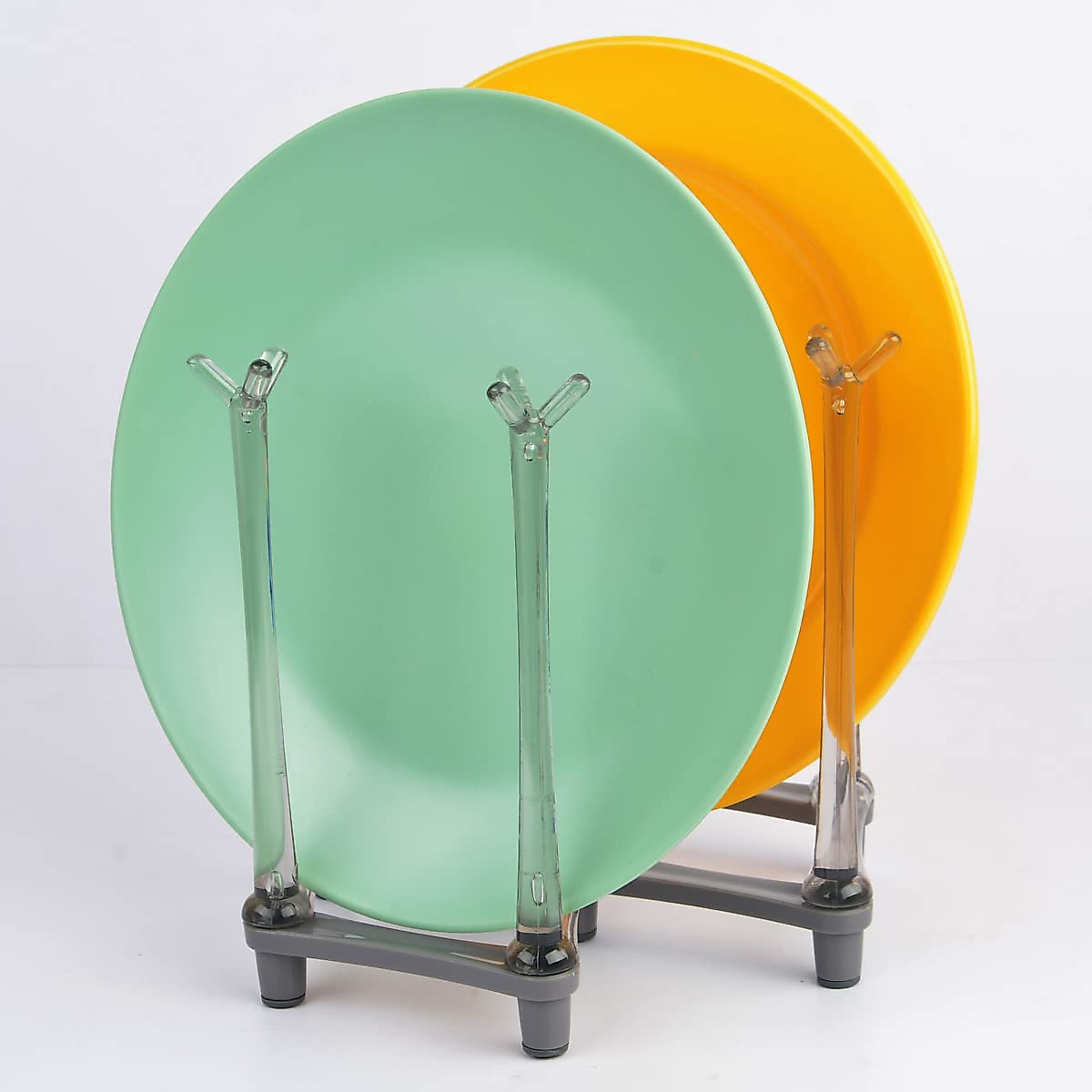 Retractable Cup Drying Rack, Drinking Glass Drainer Stand, Baby Bottle & Sports Bottle Draining Organizer, Countertop Mug Tree, Mugs & Tea Cups Storage Rack with Non-Slip Bottom, PP, Gray 2 Pcs