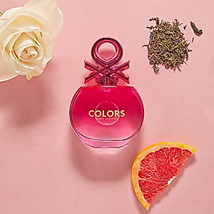 Benetton Colors Eau De Toilette Spray for Women, Pink, 2.7 Ounce