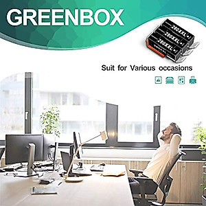 GREENBOX Compatible Ink cartridges Replacement for Canon 280 PGI-280 PGI-280XXL 280XXL for Canon PIXMA TR7520 TR8520 TS6120 TS6220 TS8120 TS8220 TS9120 TS9520 TS6320 Printer (3 Large Black)
