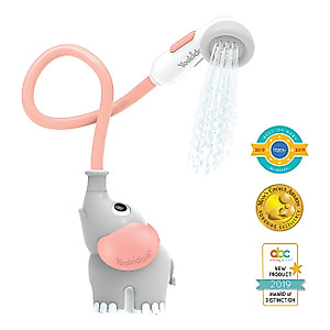 Yookidoo Baby Bath Shower Head - Elephant Bath Toy and Trunk Spout Rinser - for Newborn Babies in Tub Or Sink (Pink)