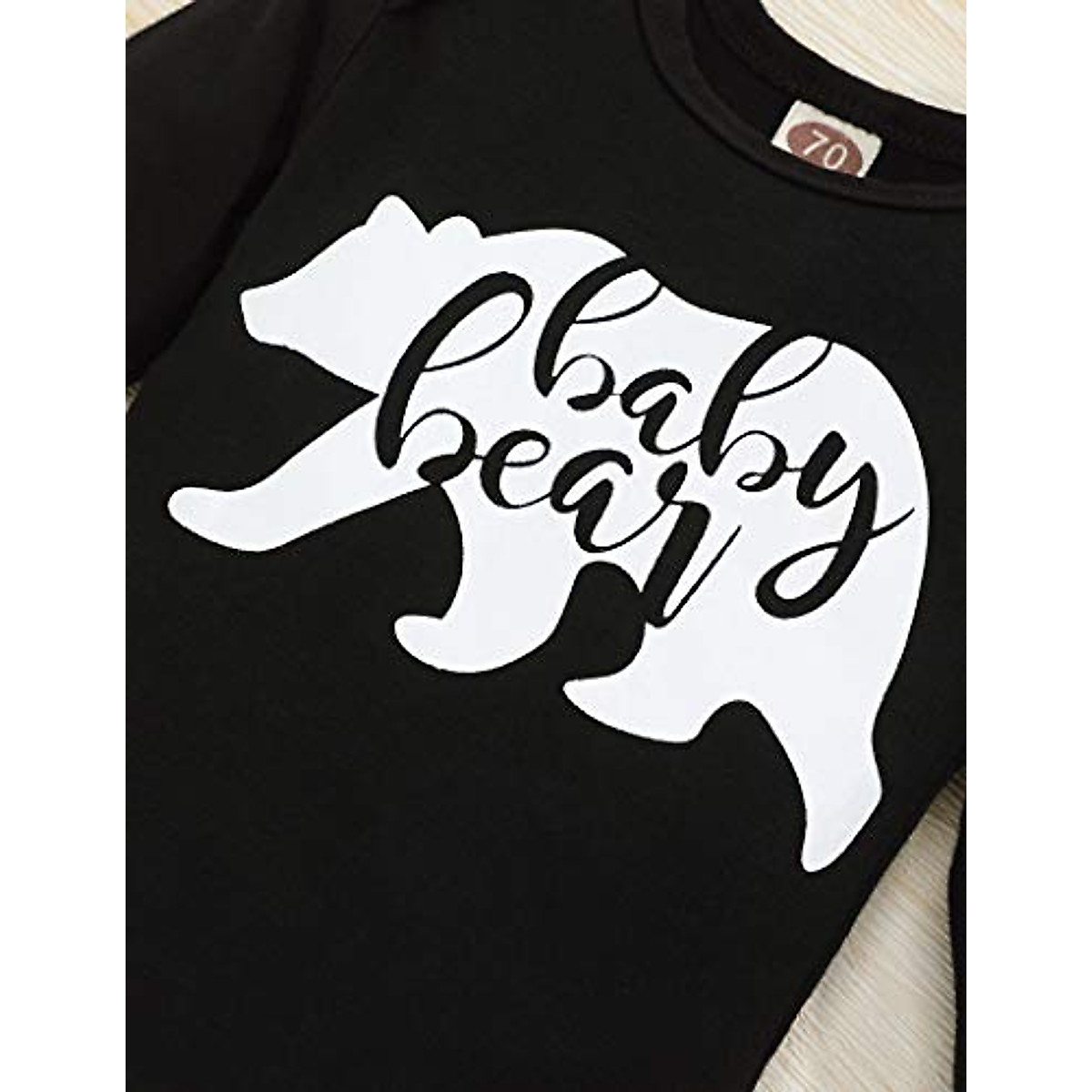 Newborn Baby Boys Romper 3PCs Set Clothes Infant Baby Bear Bodysuit Pants Hat Fall Winter Outfits Stuff Set 3-6M