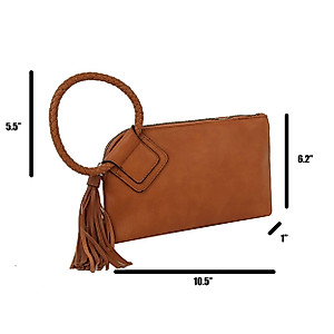 Womens Clutch Wallet Purse Wristlet PU Leather with Hand Strap Casual Trendy Crocodile Croco Animal Print Large Capacity for Women Virago (TieDye-MT4)