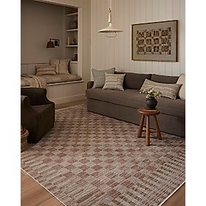 Loloi Amber Lewis Cali Collection CIL-06 Brick/Natural 6'-7" x 9'-2" Area Rug