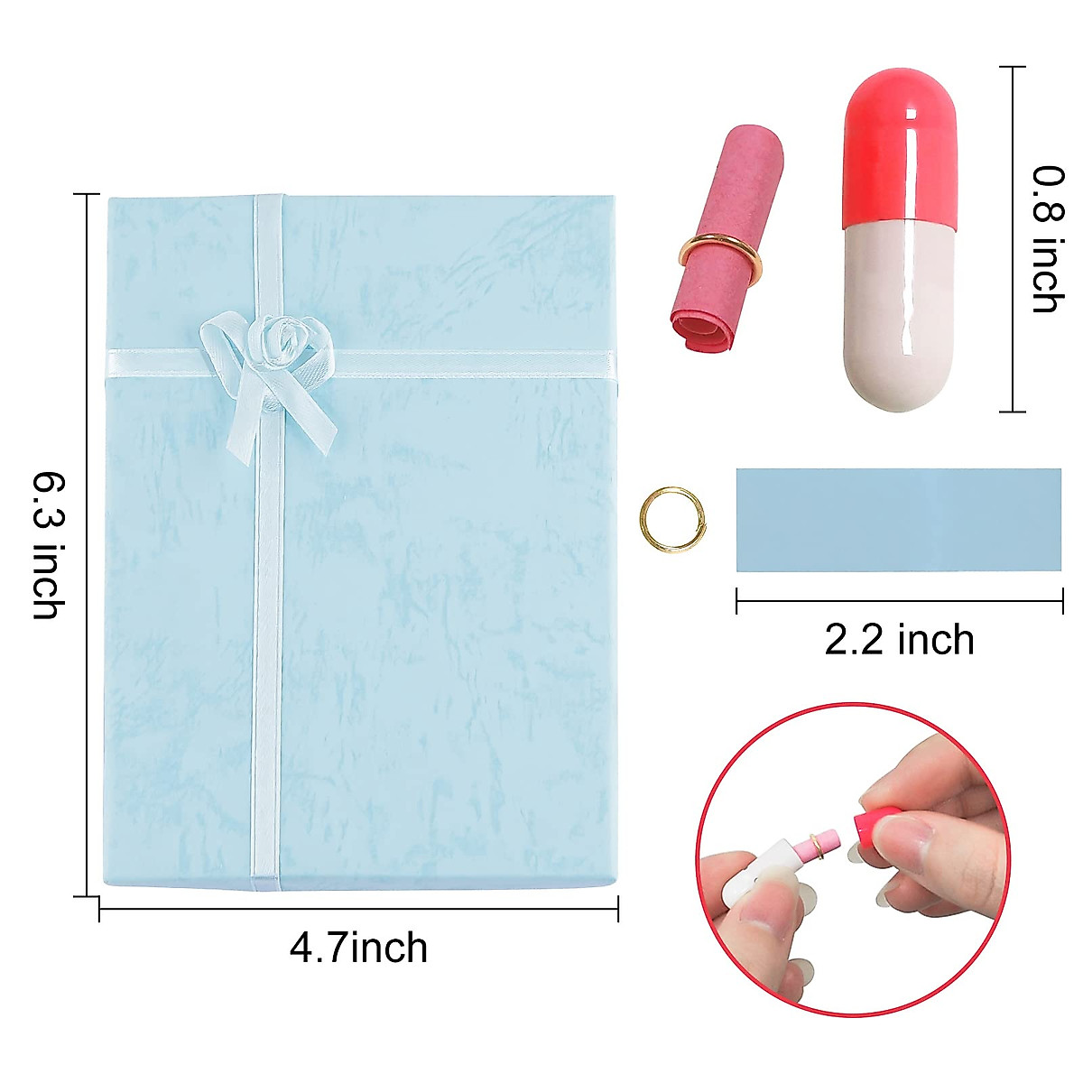 Capsule Message Love Note Pills, 100PCS Couples Secret Gifts Letter Gift for Wife Husband Gilfriend Boyfriend Valentine Day Birthday Christmas Anniversary Long Distance Relationships Gift