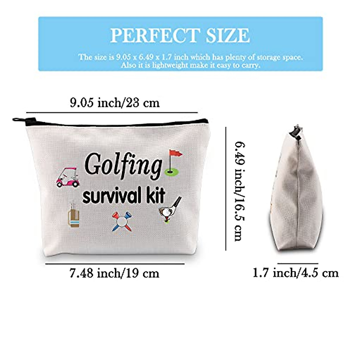 Golfing Survival Kit Makeup Bag Golfing Gift Golf Accessories Gift for Mom Golfer Humor (Golfing Survival Makeup)