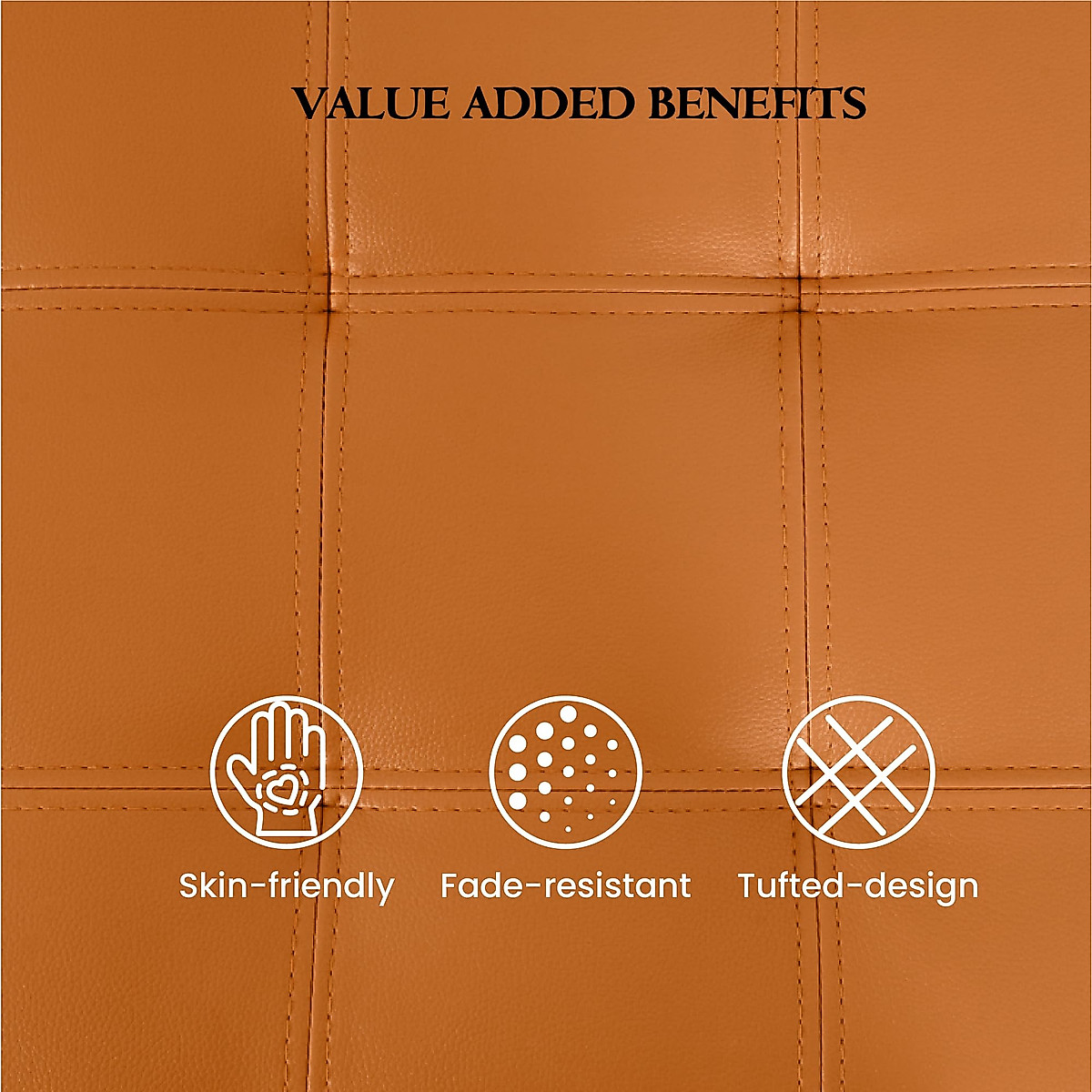 Celine 31" Large Tufted Storage Ottoman with Removable Lid and Storage, Upholstered Square Ottoman Cube Bench / Footrest / Coffee Table, Perfect for Living Room, Bedroom, Entryway, Dorm Room - Caramel