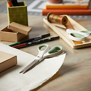 Fiskars Everyday Softgrip Titanium Fashion Scissors (8") - 2pk - Forest Fern