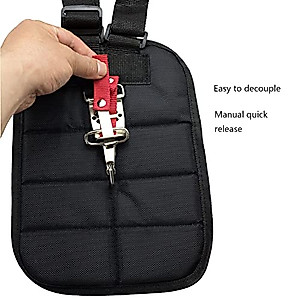 Extolern Black Comfort Strap Double Shoulder,Trimmer Shoulder Strap for Trimmers Brushcutters Strimmer Harness, Garden Brush Cutter Lawn Mower Nylon Belt