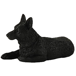 JFSM INC. 4" Mini Black German Shepherd Figurine - Black German Shepherd Gifts, Gifts for German Shepherd Lovers, Black German Shepherd Decor