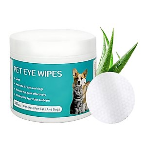 CINOKAI Pet Eye Wipes for Cats and Dogs, Dog Eye Wipes, Eye Wipes for Dogs, Pet Eye Wipes for Remove Tear Stain, Eye Debris, 100 Count