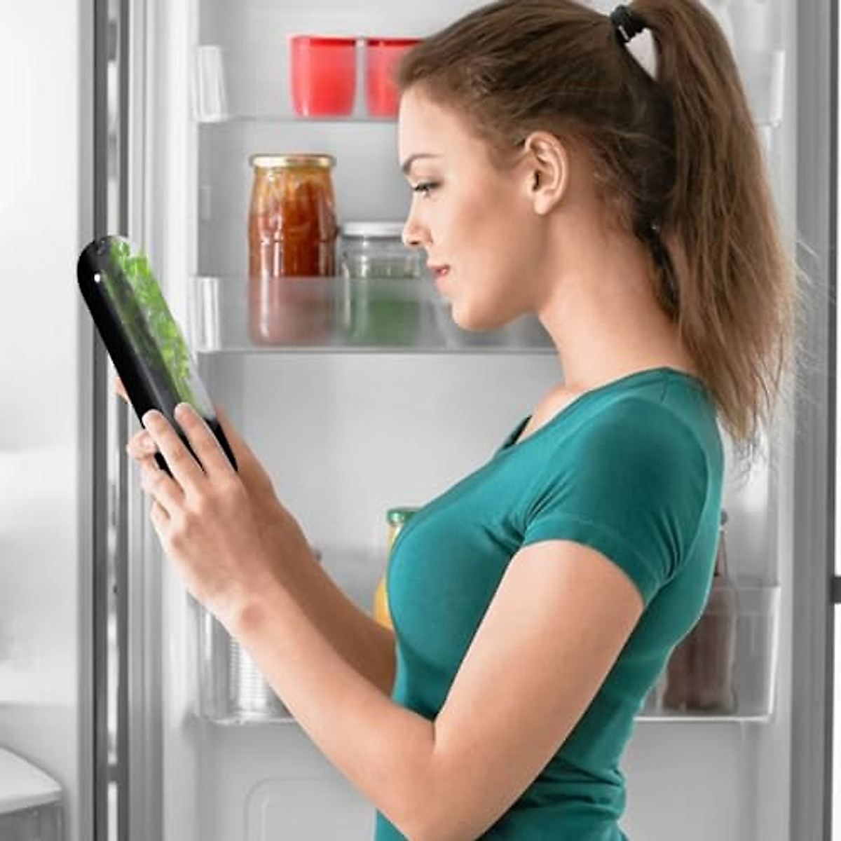 Fresh Herb Keeper, Vanilla Keep-Fresh Cup, Herb Storage Container Keeps Greens of Fresh Vegetable Preservation Bottle for Storage Cilantro, Mint, Asparagus, Keeps Greens Fresh