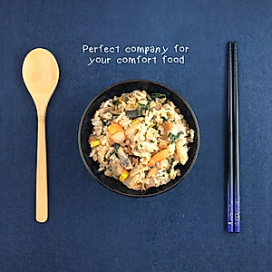 JapanBargain 3807, Pack of 10 Solid Bamboo Dinner Spoons Soup Spoons, 8-inch