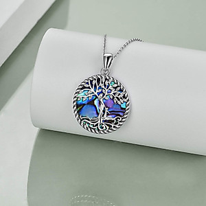 ONEFINITY Tree of Life Necklace Sterling Silver Mother Necklace Mom Pendant for Women Jewelry Mothers Day Birthday Gifts