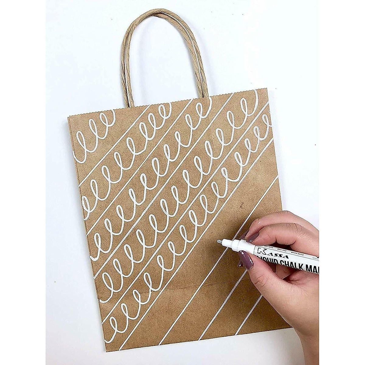 Kassa 4-Pack Erasable White Liquid Chalk Markers, for Chalkboard, Windows, Glass or Mirrors & More; Non-Toxic Washable Marker Pens with Reversible Dual Tip! Ideal for Home, School, & Office Use!