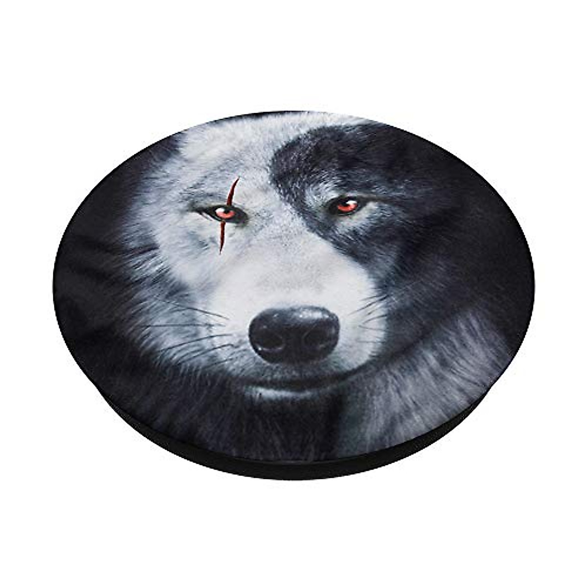 Wolf Yin Yang Red Eyes PopSockets PopGrip: Swappable Grip for Phones & Tablets