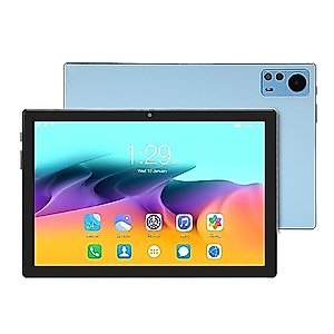 GLOGLOW 10.1 Inch Tablet Dual SIM Dual Standby Tab M10 5G WiFi Tablet 8MP 13MP for Android 11 for Study (Blue)