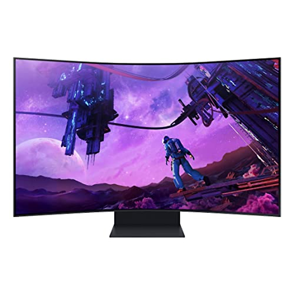 SAMSUNG Odyssey Ark 55-Inch Curved Gaming Screen, 4K UHD 165Hz 1ms (GTG) Quantum Mini-LED Gamer Monitor w/Cockpit Mode, Sound Dome Technology, Multi View, HDR10+ (S55BG970NN) 2022