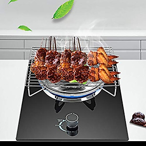 Portable Barbecue Grill Multi-Purpose Gas Burner Grill Rack Stove Top Grill Barbecue Stove for Home Kitchen