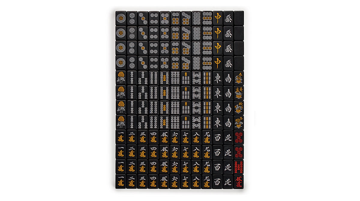 Buy Japanese Riichi Mahjong Set - Black Vinyl Case