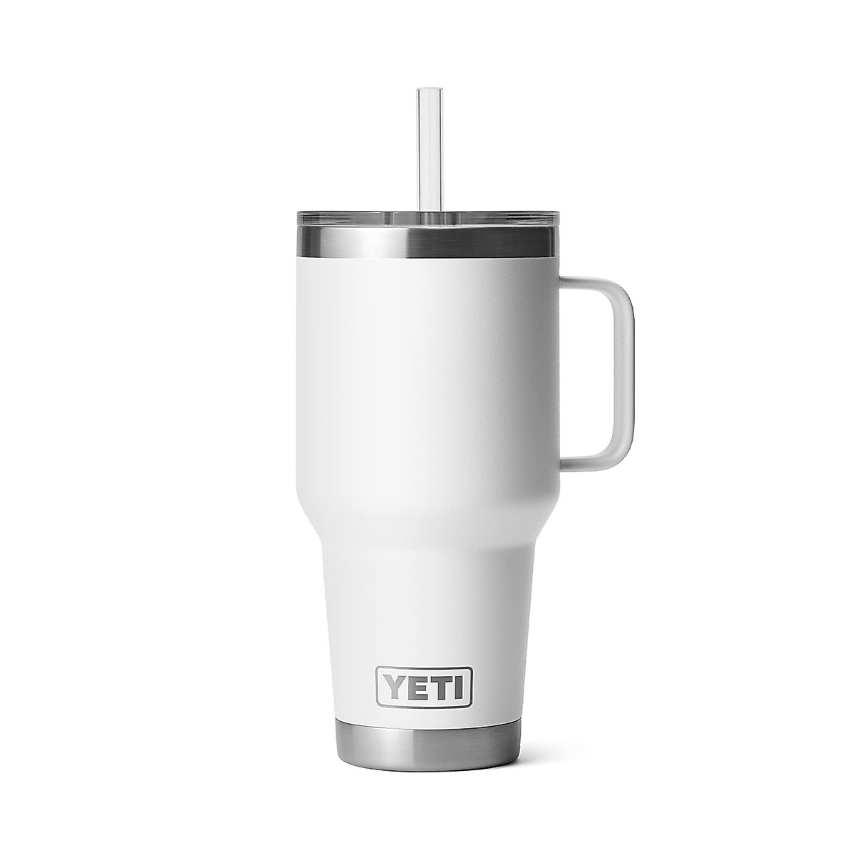 YETI Rambler 35 oz Straw Mug, Vacuum Insulated, Stainless Steel, White