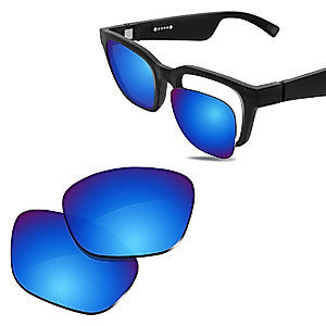 Glintbay 100% Precise-Fit Replacement Sunglass Lenses for Bose Alto M/L BMD0006 - Polarized Ice Blue Mirror