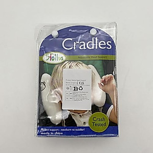 Baby Adjustable Head Neck Support - Banana Shape Travel Pram Pillow Cushion, Headrest for Car Seat Pushchair Stroller Rocker