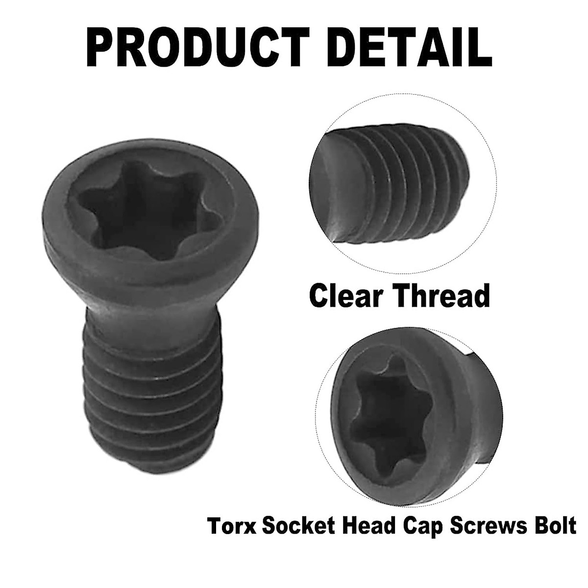 Utoolmart M3.5 x 10mm 12.9 Carbon Steel Torx Head Socket Head Cap Screws Bolt Black 10Pcs