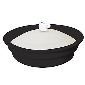 4584-230 Flat Tajin Pot (with Silicone Lid), Black