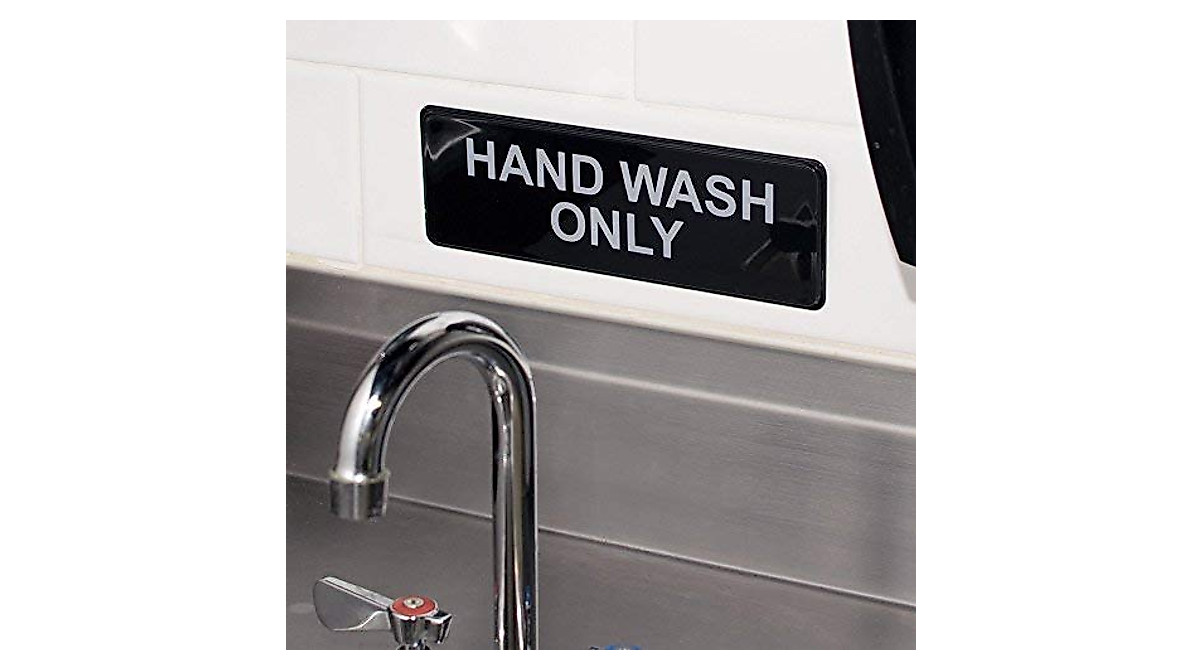 Tezzorio Hand Wash Only Sign for Restaurant Compliance