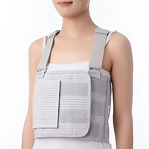 Rib Corset Reducing Support Chest and Sternum , Breathable Broken Back Suspenders Elastic Double Support Belt for Broken Chest Intercostal Support Elastic Sternum Belt